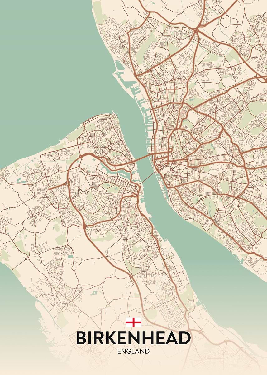 'Birkenhead UK' Poster, picture, metal print, paint by IMR Designs ...