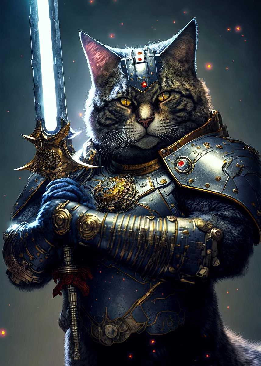 'Alliance Commander Cat' Poster, picture, metal print, paint by XENOS ...