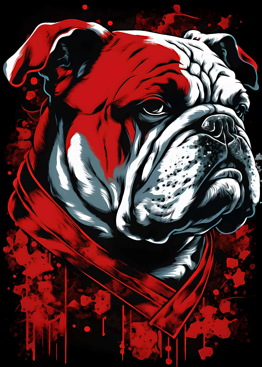 'Regal Bulldog Portrait' Poster, picture, metal print, paint by Mounier ...