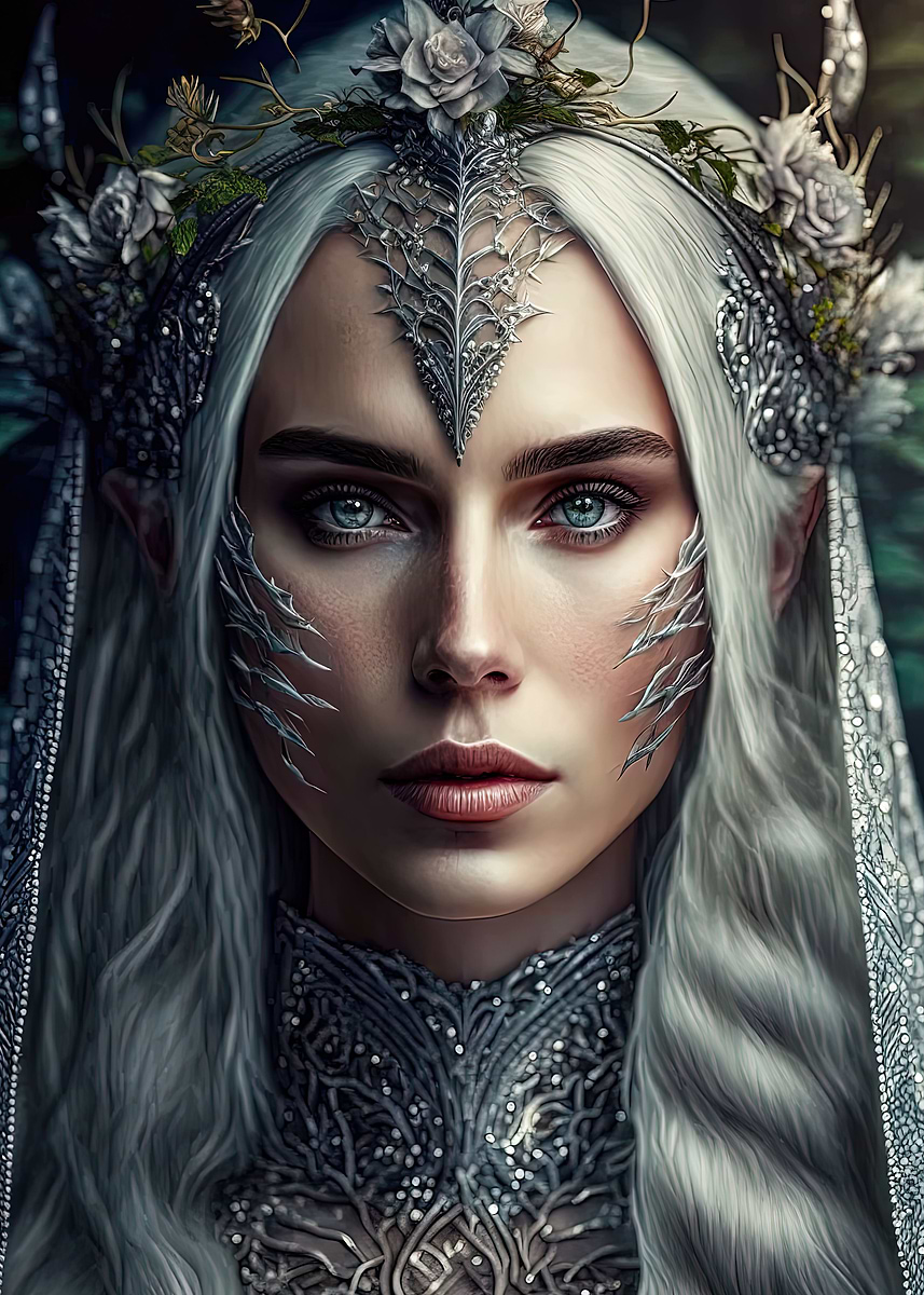 'Elven Queen' Poster, picture, metal print, paint by AlekSunDoor Art ...