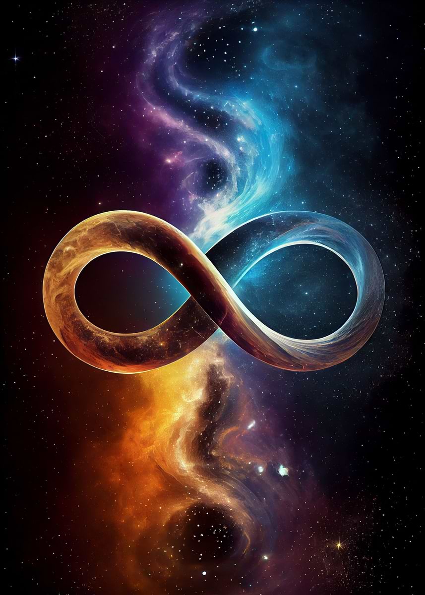 'Celestial Infinity Symbol' Poster, picture, metal print, paint by ...