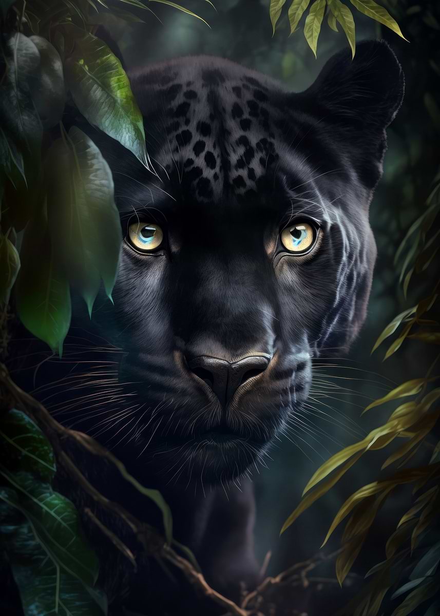 'Leopard Generative AI' Poster, picture, metal print, paint by Byrdyak ...