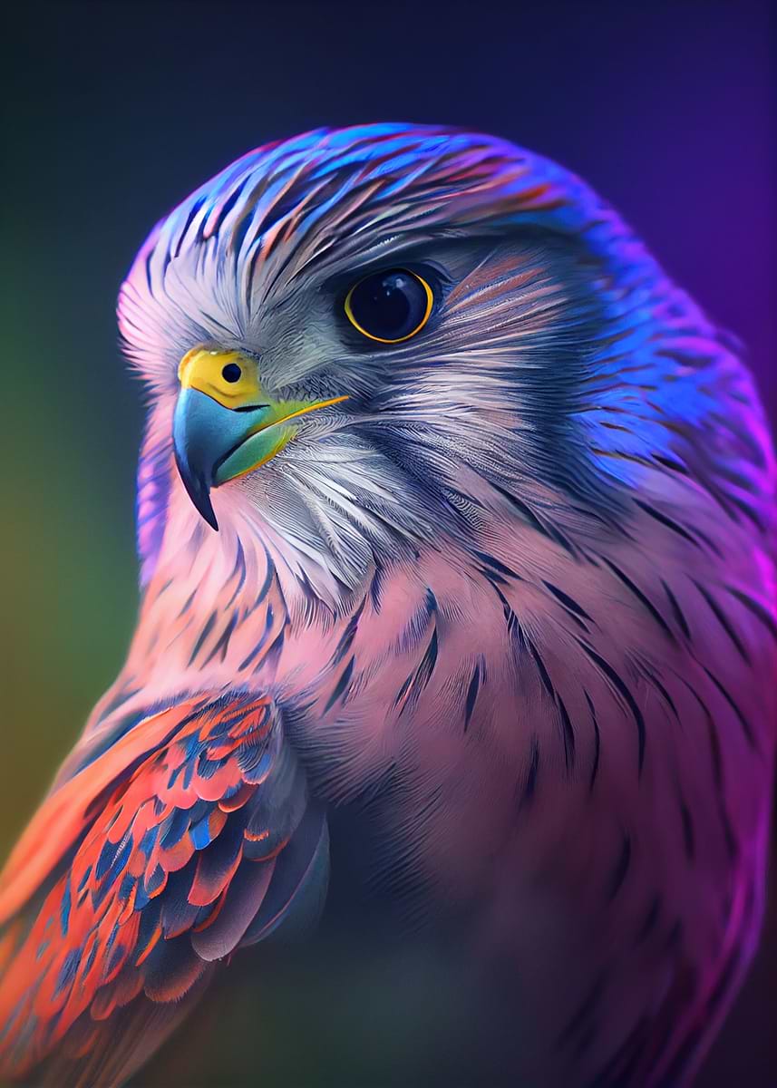 'Adorable Fluffy Kestrel ' Poster, picture, metal print, paint by ...
