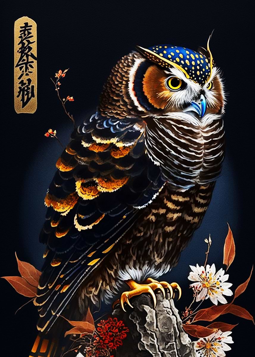 'The Owl Paint' Poster, picture, metal print, paint by Coffee Design ...