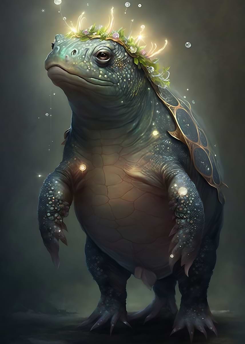 'Turtle Hippo' Poster, picture, metal print, paint by Guillaume Pingard ...