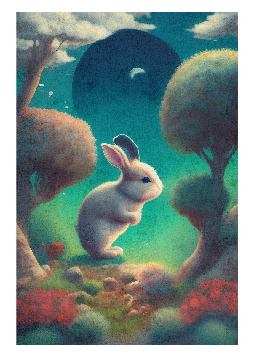 'rabbit' Poster, picture, metal print, paint by riyadi elyas rahmadi ...