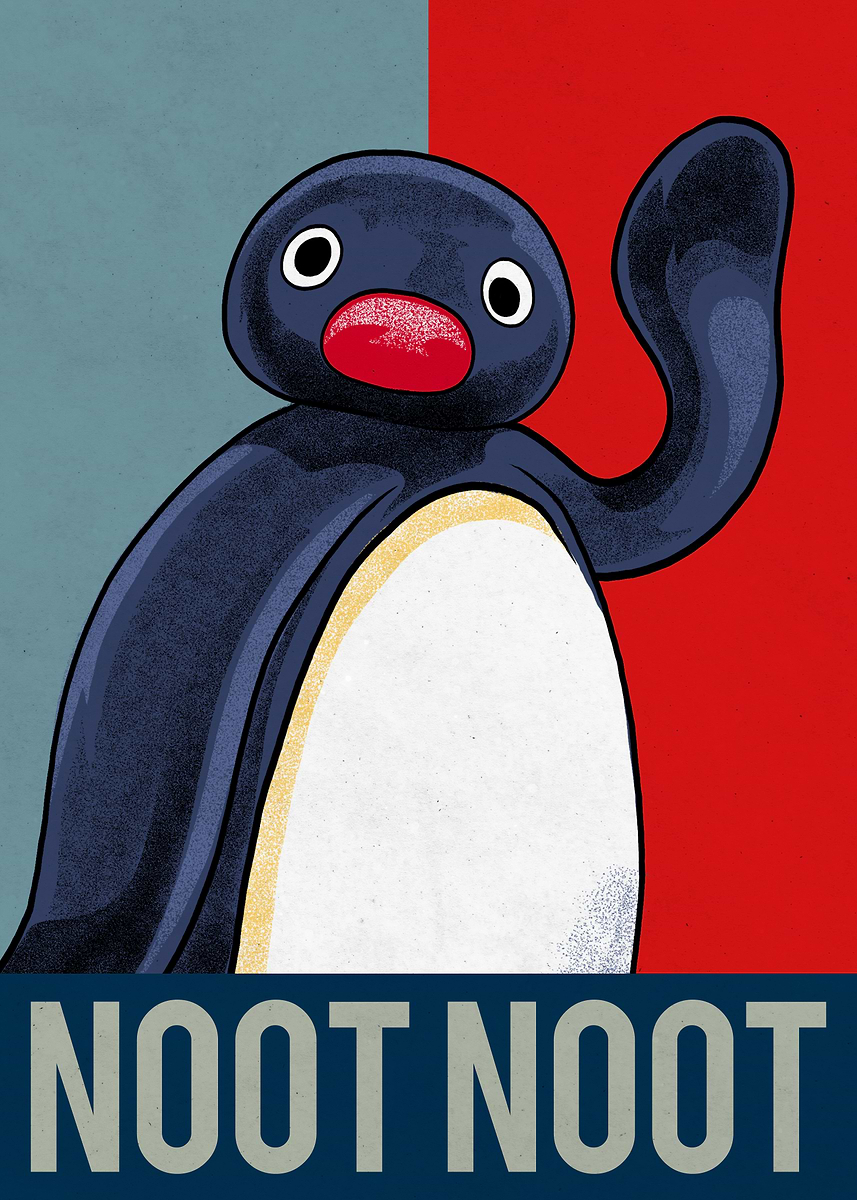 'Penguin Noot Noot' Poster, picture, metal print, paint by Adam Project ...