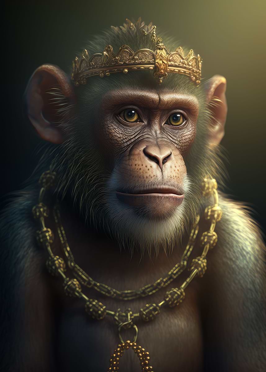 'Crowned Golden Monkey' Poster, picture, metal print, paint by Zenz ...