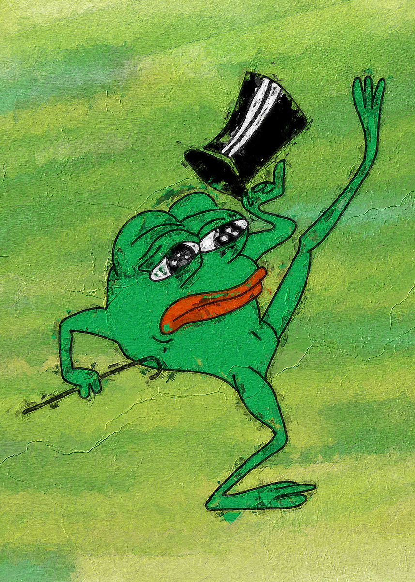 'Pepe the frog' Poster, picture, metal print, paint by Meme Daily ...