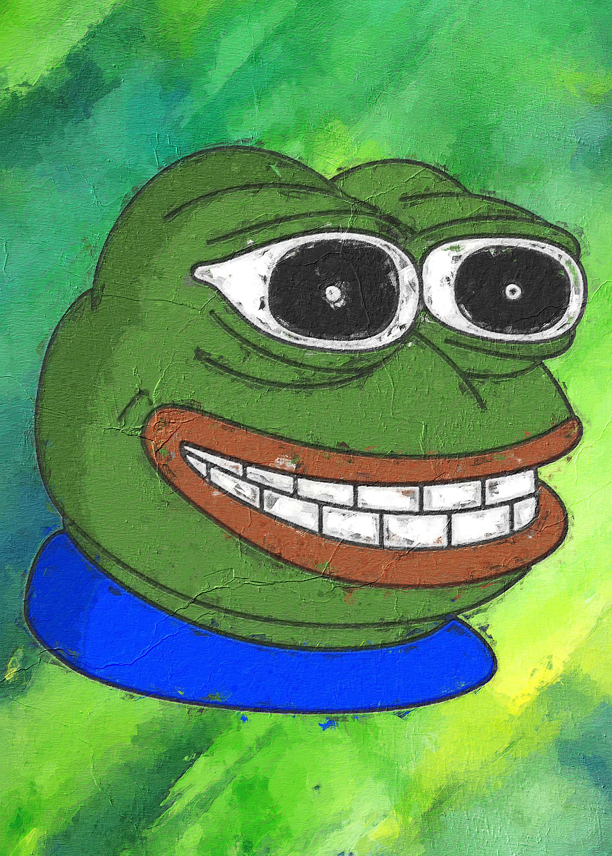 'Pepe the frog' Poster, picture, metal print, paint by Meme Daily ...