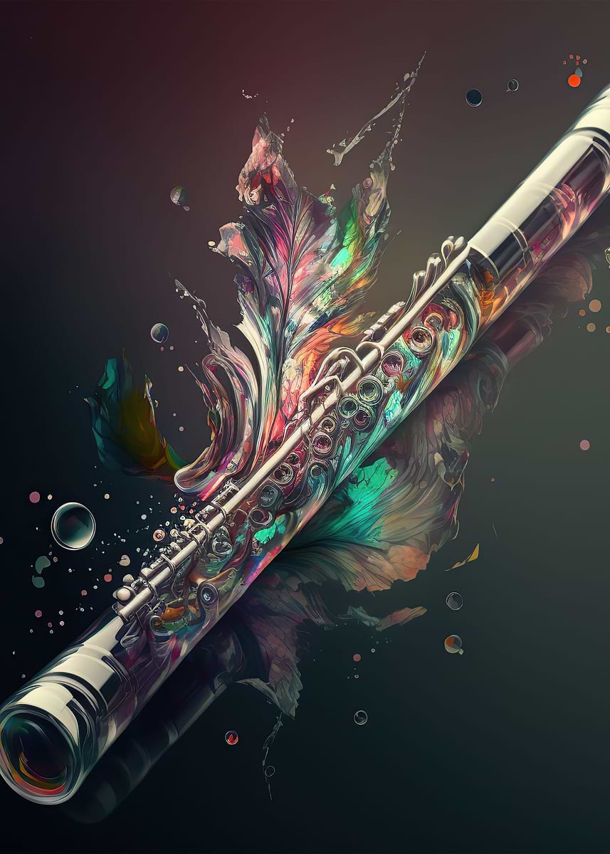 'Colorful flute ' Poster, picture, metal print, paint by Childs Space ...