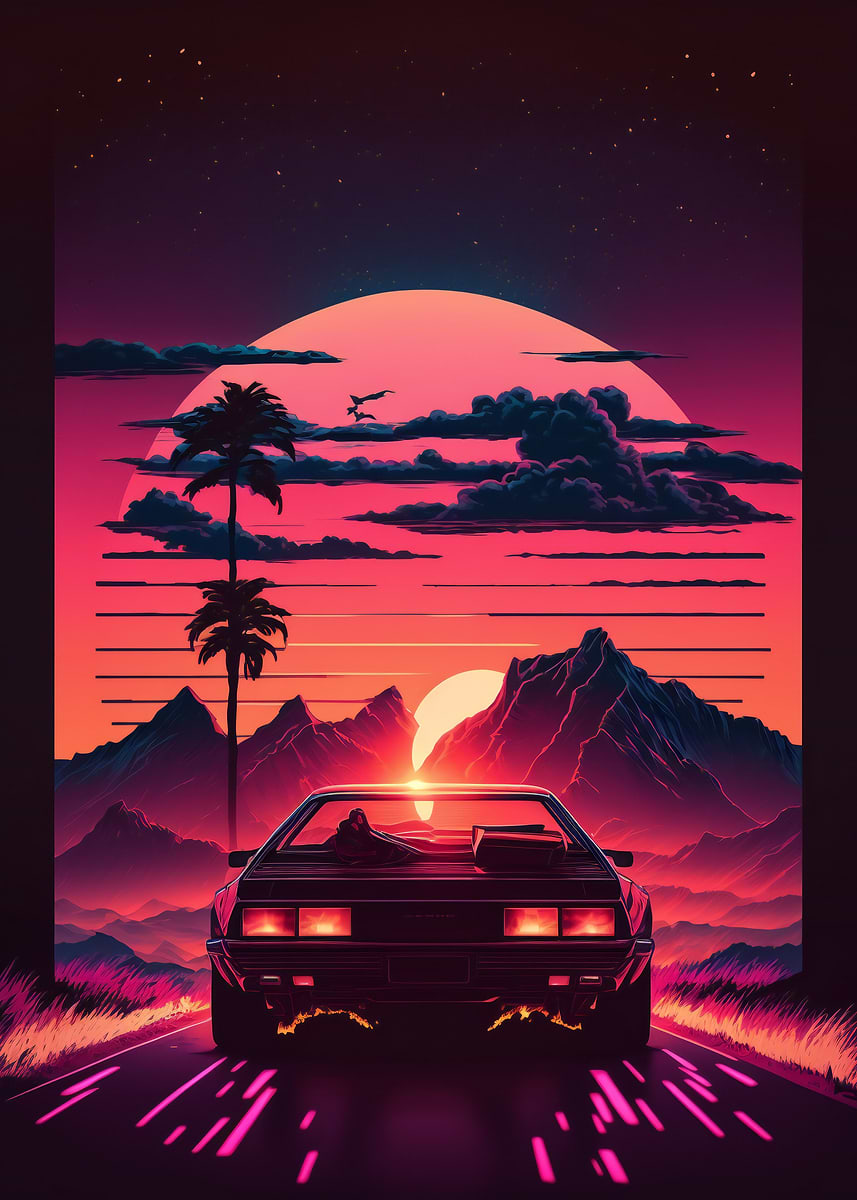 'Sunset cruise' Poster, picture, metal print, paint by Powerful Words ...