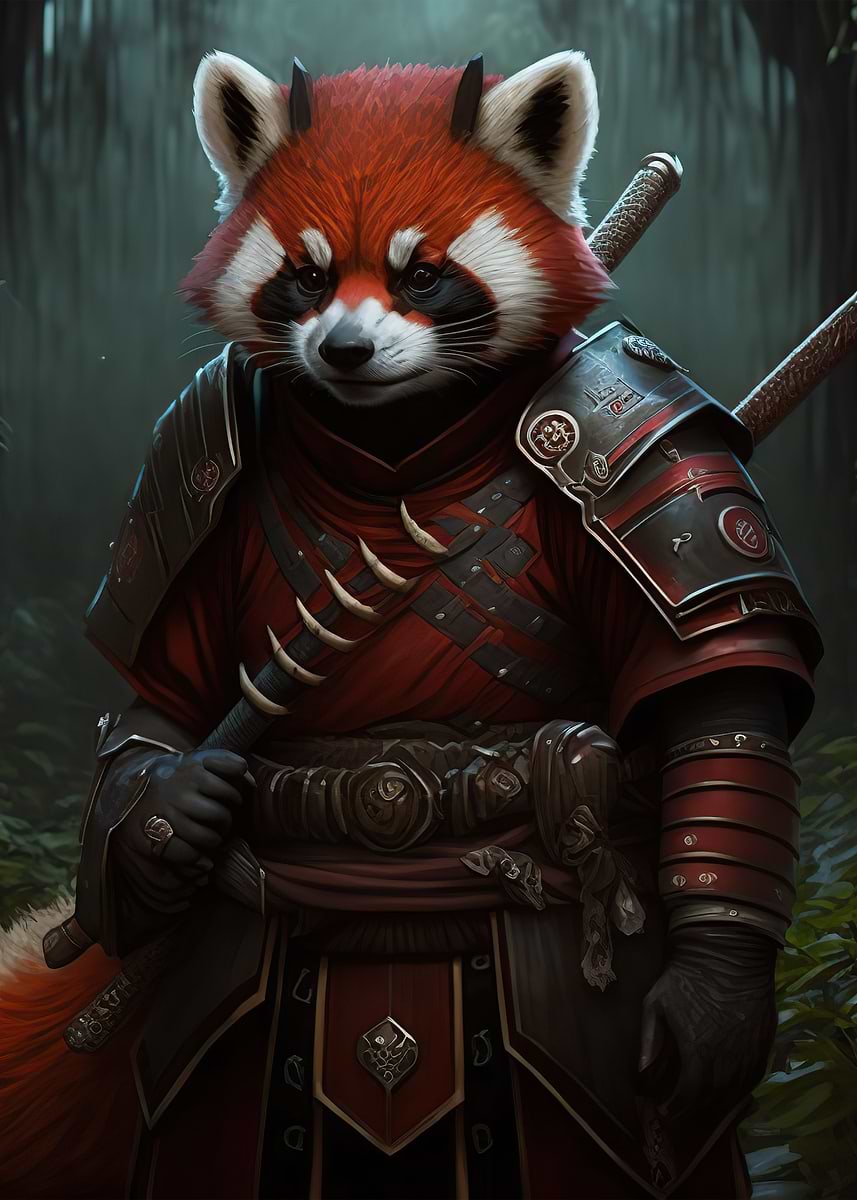 'Red panda' Poster, picture, metal print, paint by Anime Poster | Displate