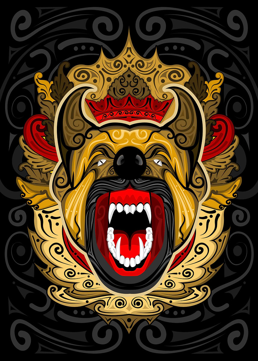 'dog batik art' Poster, picture, metal print, paint by Muchtar Designer ...