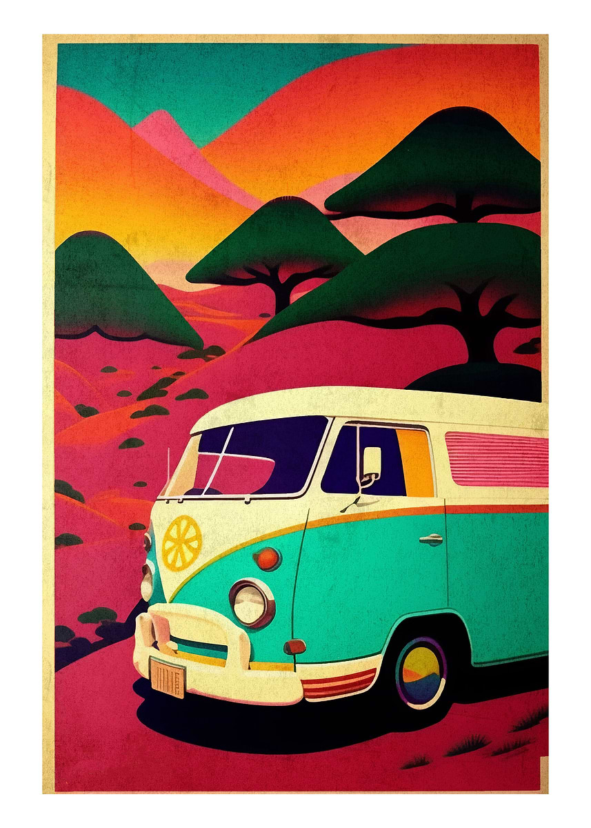 'vw' Poster, picture, metal print, paint by slaway tokthil | Displate