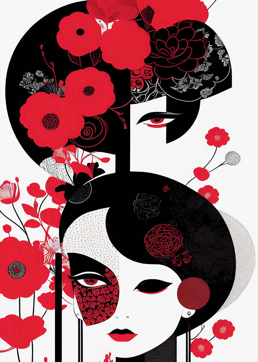 'Feminine Duality' Poster, picture, metal print, paint by MONLart ...