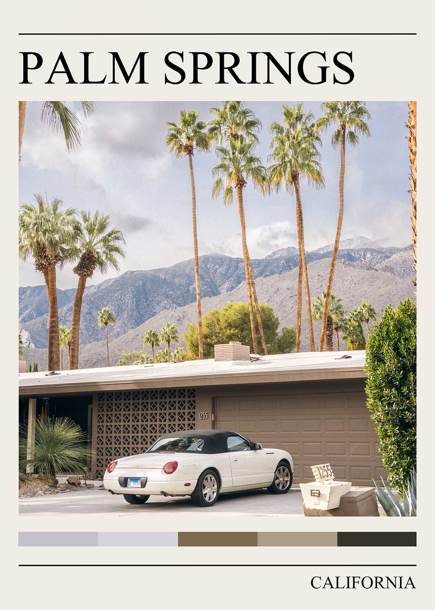 'Palm Springs Minimalist 2' Poster, picture, metal print, paint by ...