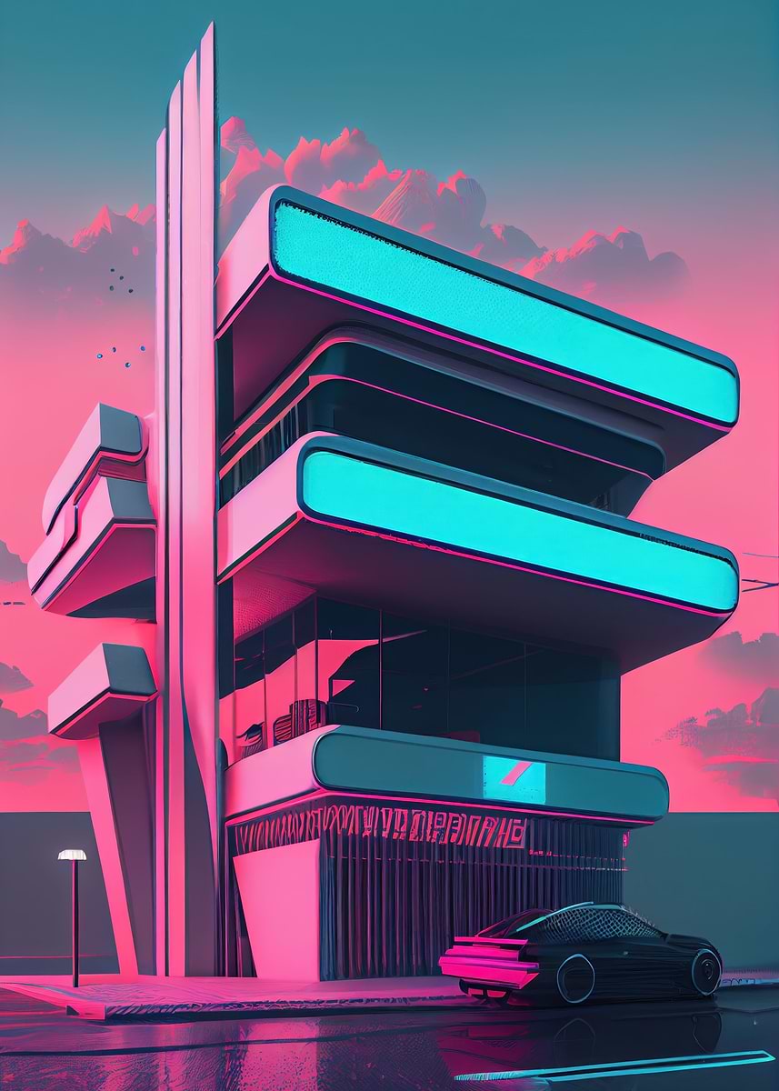 'Vaporwave Retro Vibes 5' Poster, picture, metal print, paint by ...