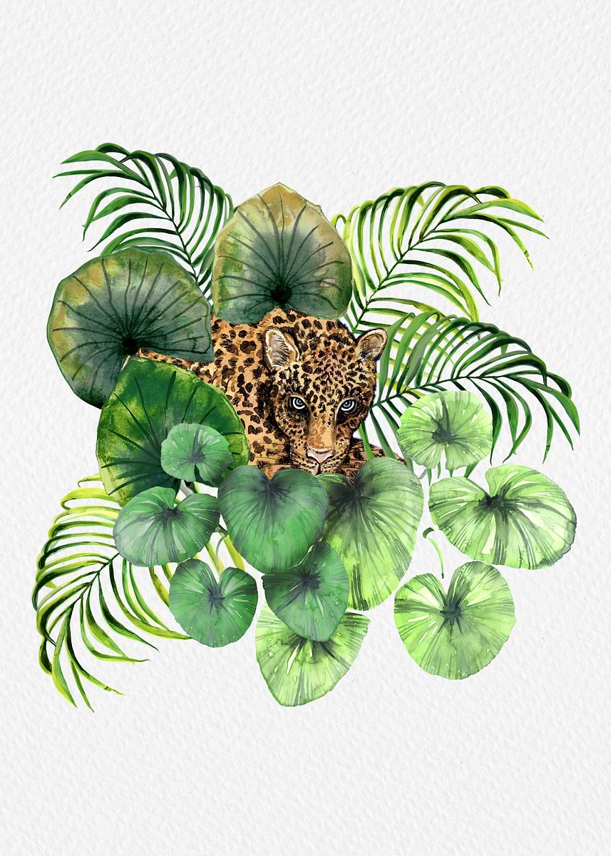 'Leopard 2' Poster, picture, metal print, paint by Fine Line Design ...