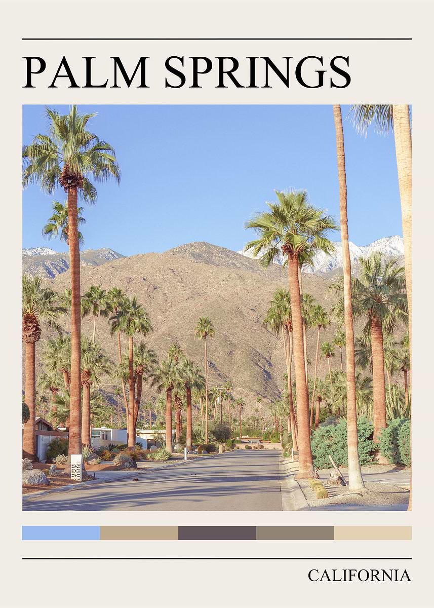 'Palm Springs Minimalist' Poster, picture, metal print, paint by ...
