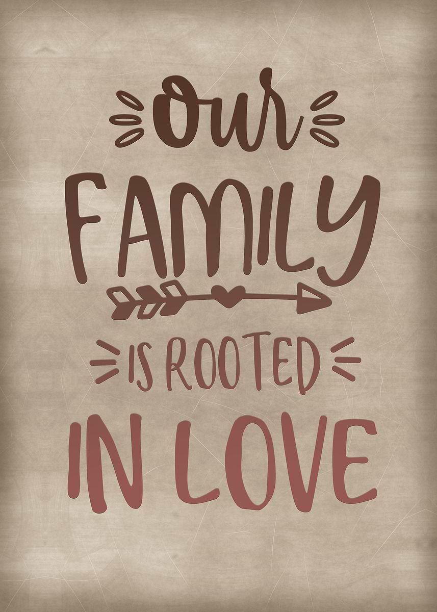 'Rooted in love family' Poster, picture, metal print, paint by XandYart ...