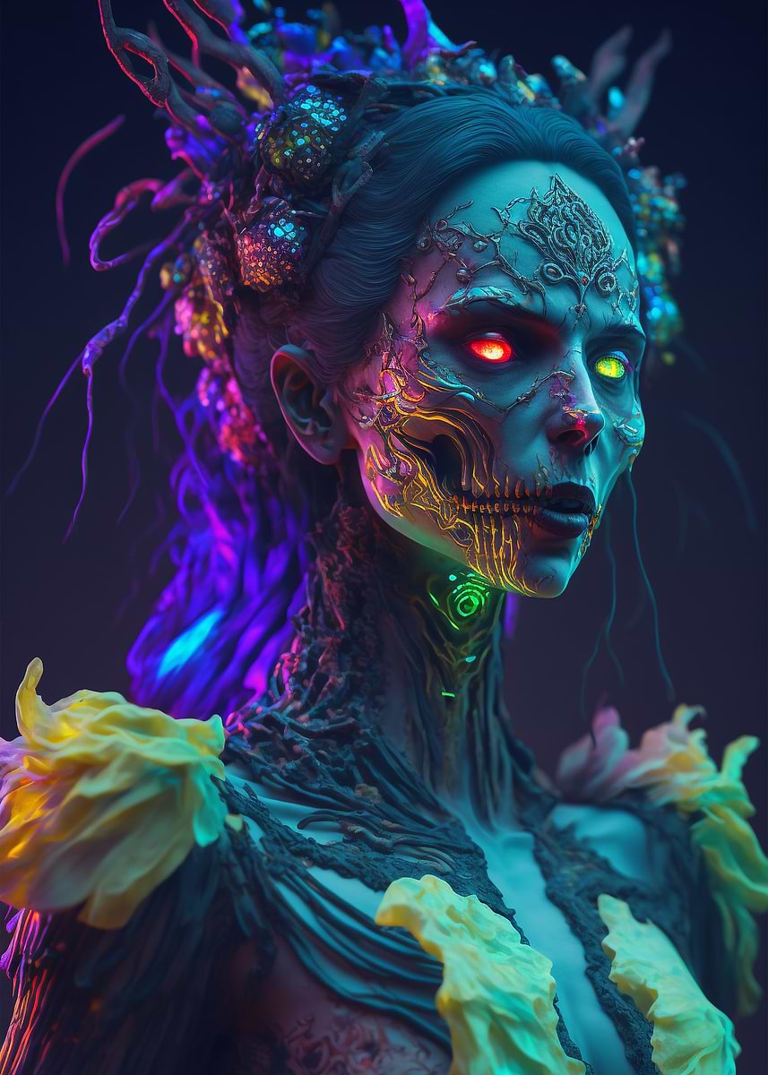 'Zombie Queen 3' Poster, picture, metal print, paint by ...