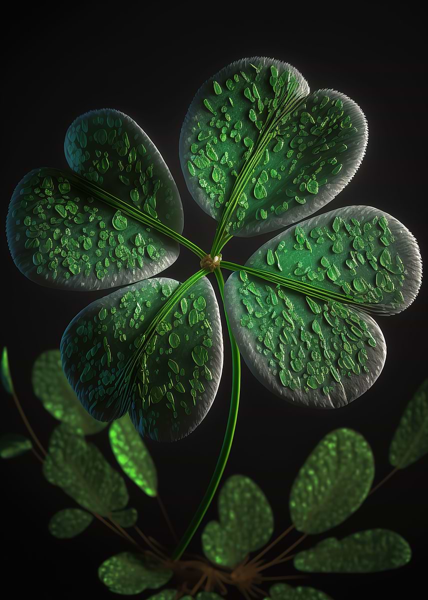 'Four Leaf Clover' Poster, picture, metal print, paint by Ana Calvert ...