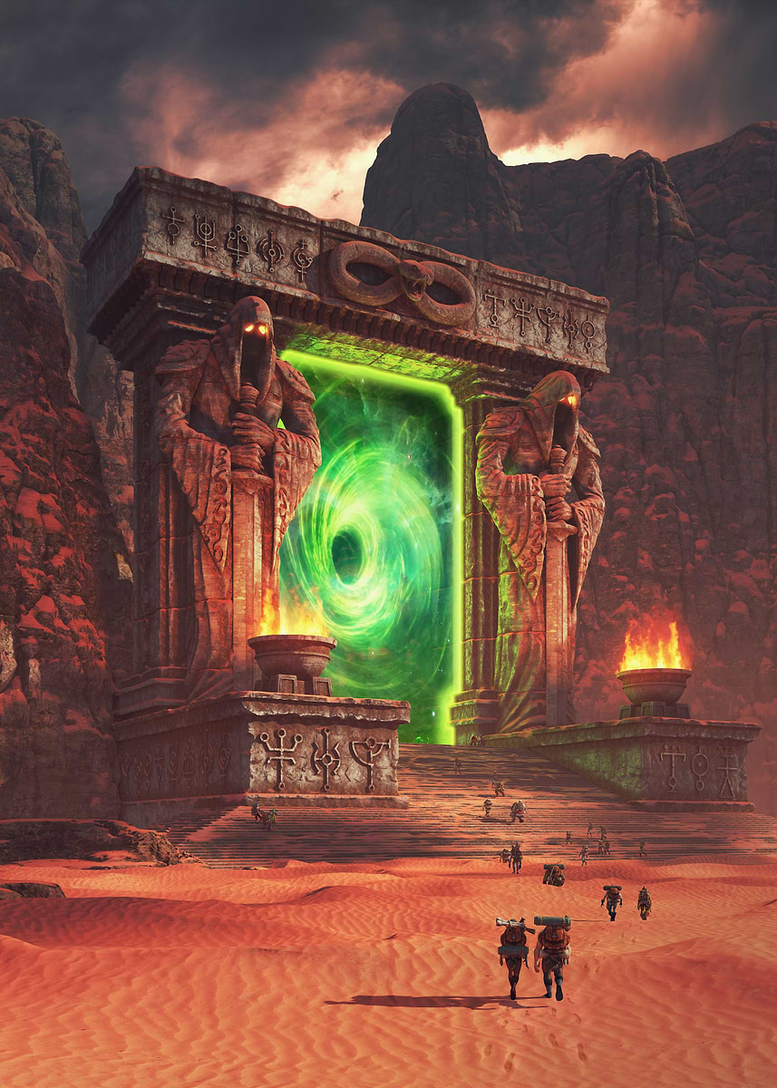 'The Portal' Poster, picture, metal print, paint by dreamwalker | Displate