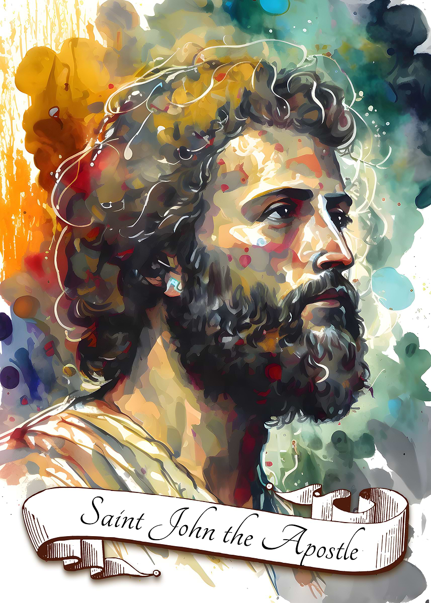 'Saint John the Apostle' Poster, picture, metal print, paint by ...