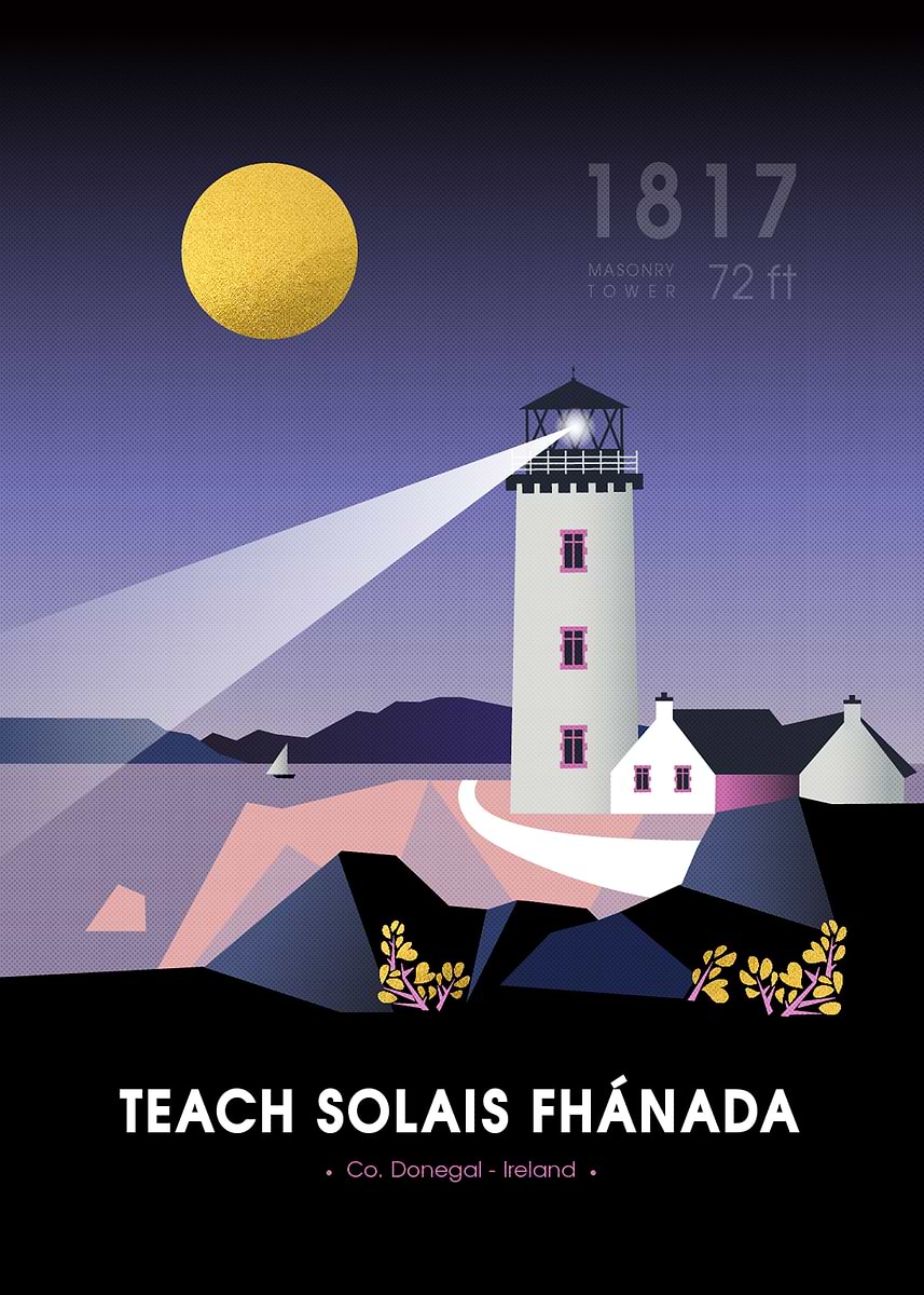 'Ireland Fanad LightHouse' Poster, picture, metal print, paint by ...