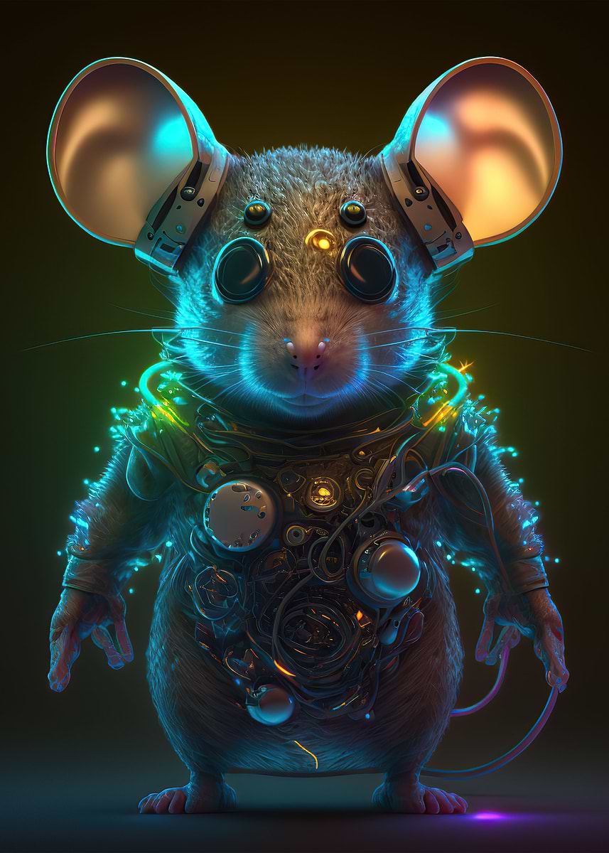 'Mouse Cyberpunk' Poster, picture, metal print, paint by Ahmet Thorpe ...