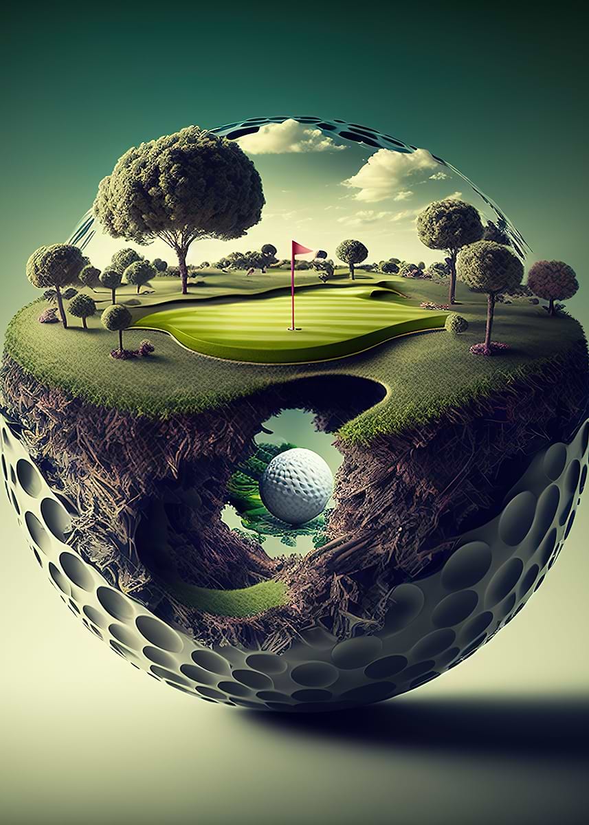 'golf course' Poster, picture, metal print, paint by Zachariah Stacey ...