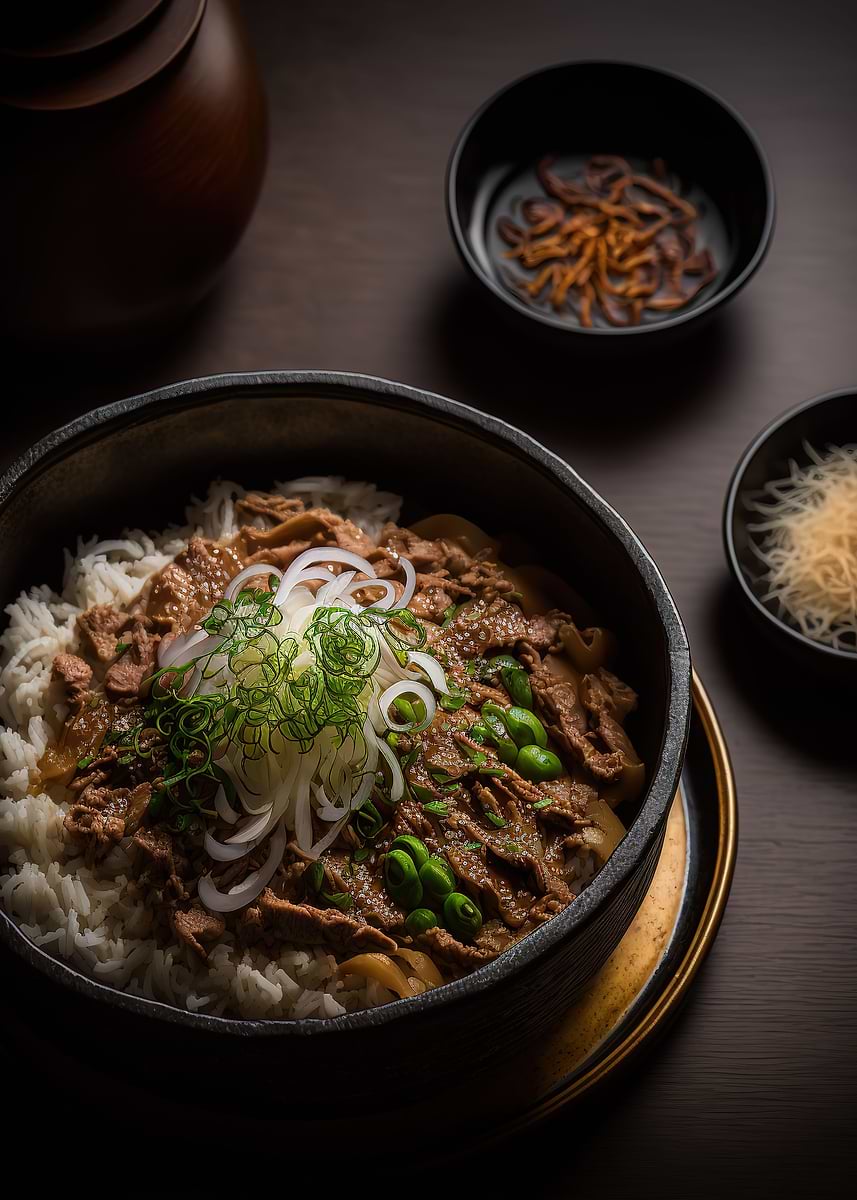 'gyudon rice' Poster, picture, metal print, paint by Elain | Displate