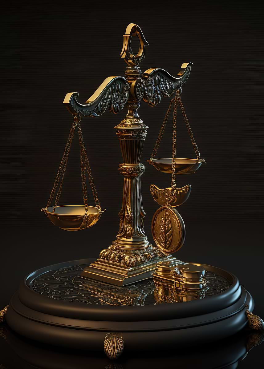 'scales of justice ' Poster, picture, metal print, paint by Kasons ...