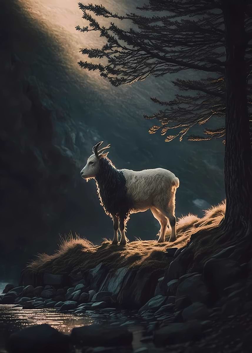 'Magic Goat' Poster, picture, metal print, paint by Antonette Studio ...