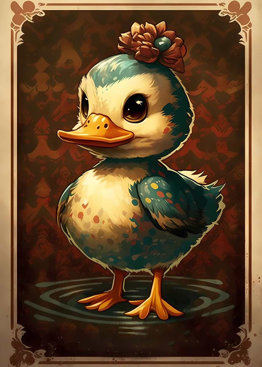 'Duck Mythical creatures' Poster, picture, metal print, paint by ...
