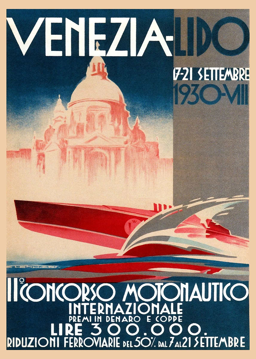 'Venezia Lido' Poster, picture, metal print, paint by Sam Kal | Displate