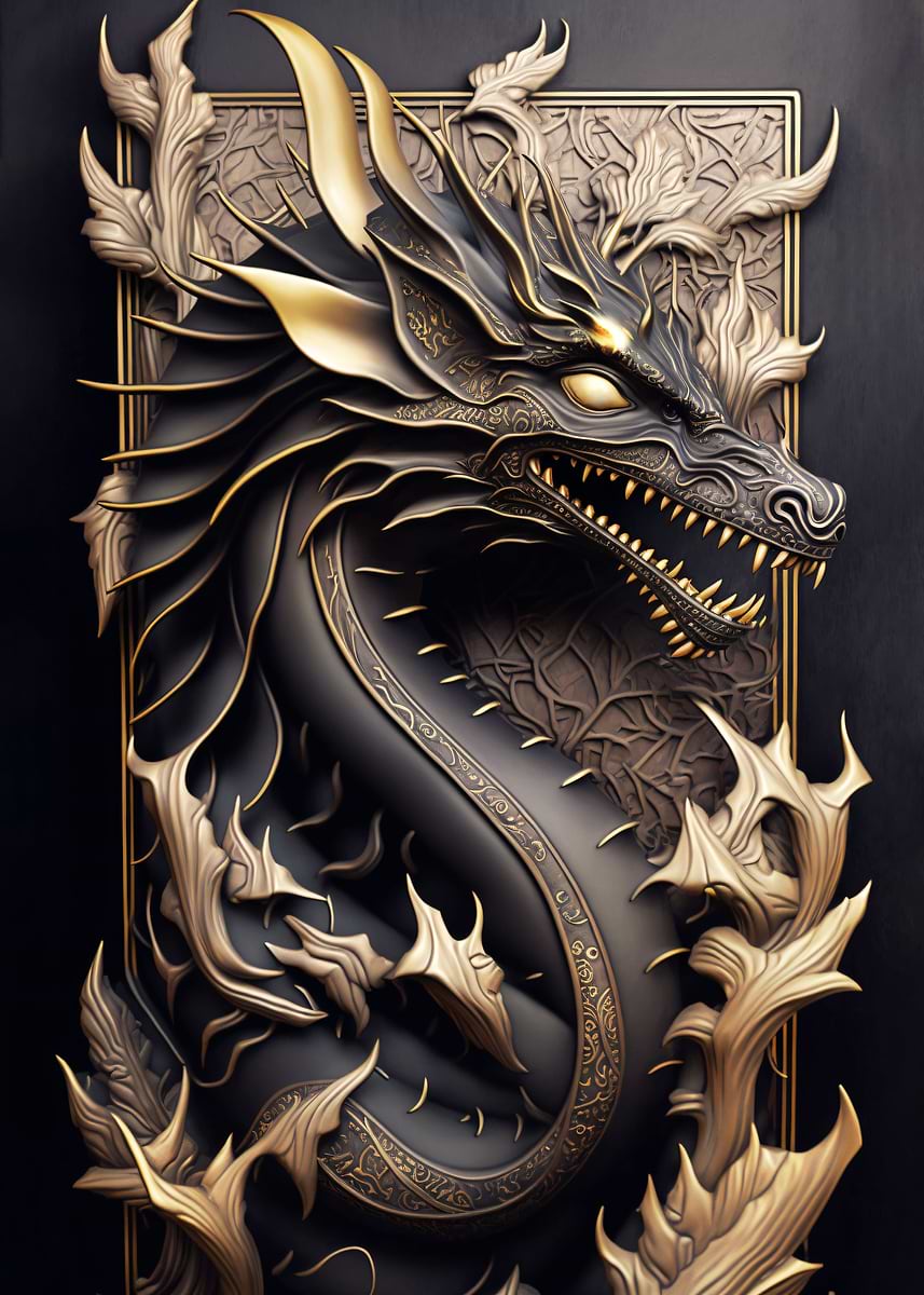 'Mythology Dragon' Poster, picture, metal print, paint by Luong Phat ...