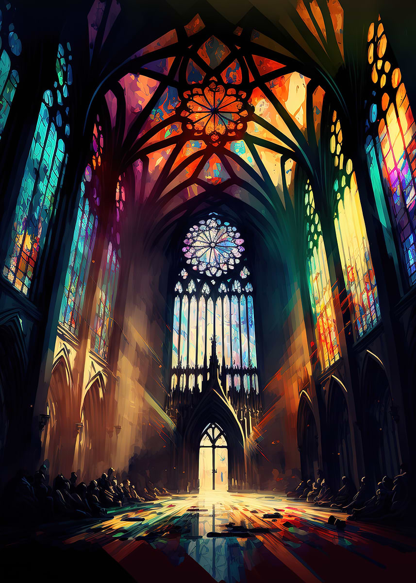 'cathedral ' Poster, picture, metal print, paint by MAD SPACE | Displate