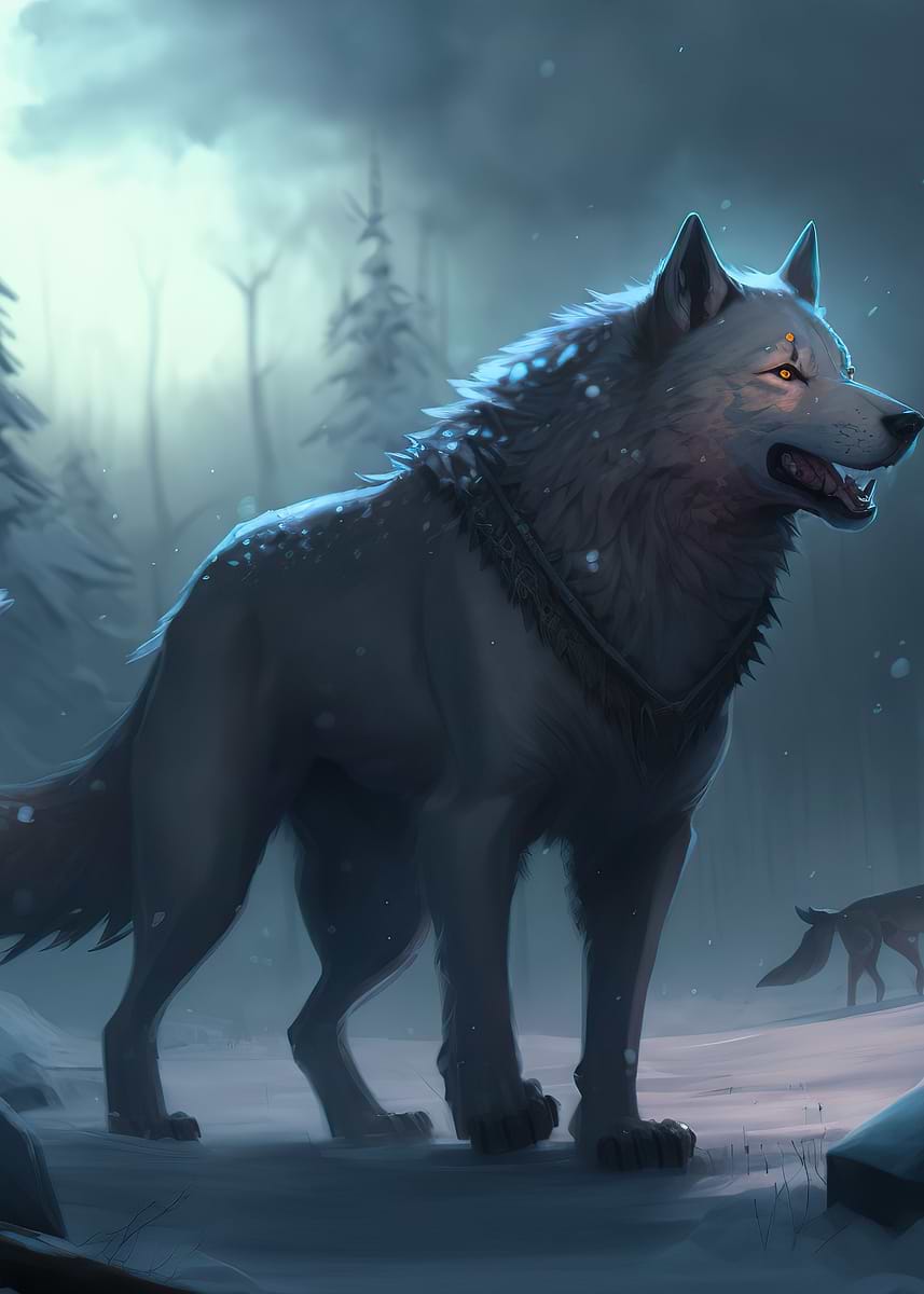 'Fenrir the Norse Wolf' Poster, picture, metal print, paint by Aron ...