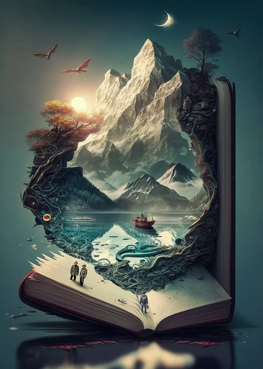 'Readers Adventure' Poster, picture, metal print, paint by Digital Arts ...