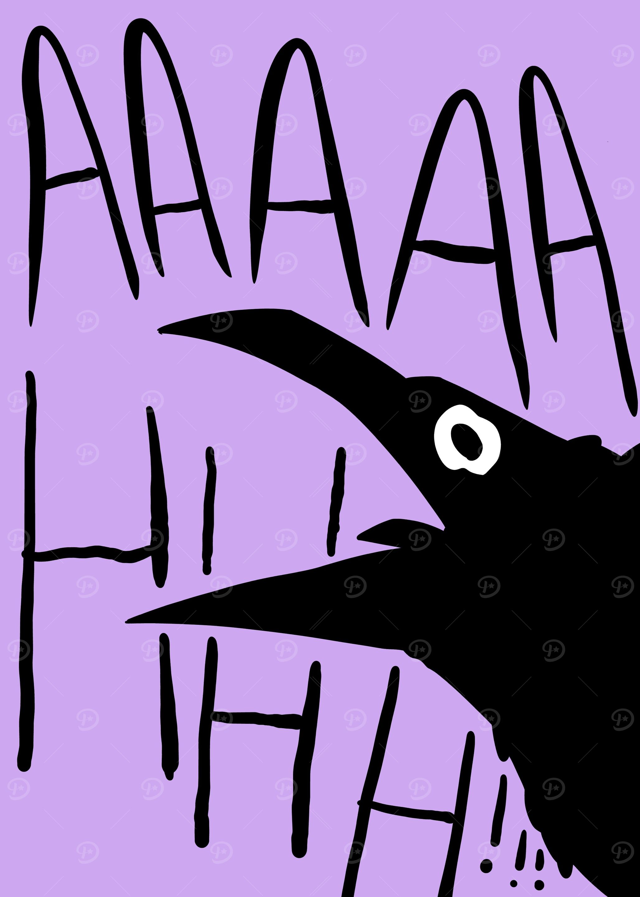 'screaming crow' Poster, picture, metal print, paint by hafis ...
