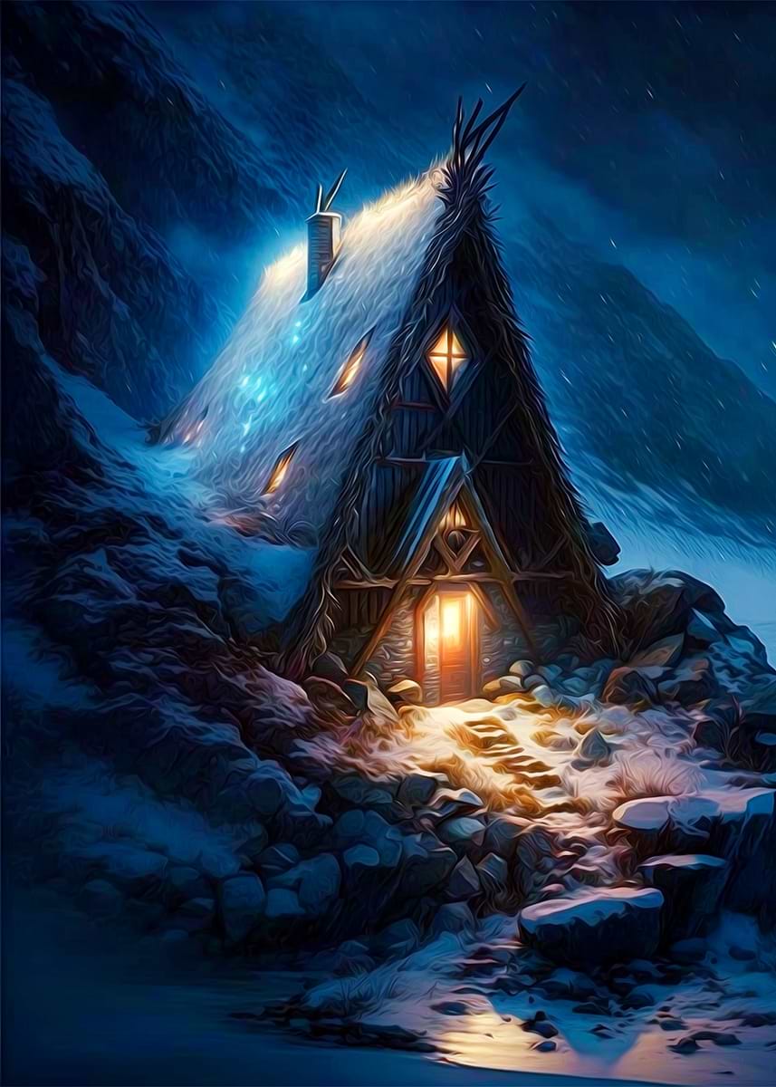 'Cute House' Poster, picture, metal print, paint by Kante Dino | Displate