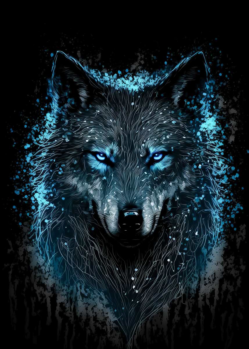 'Ghost Wolf' Poster, picture, metal print, paint by Chloe Connelly ...