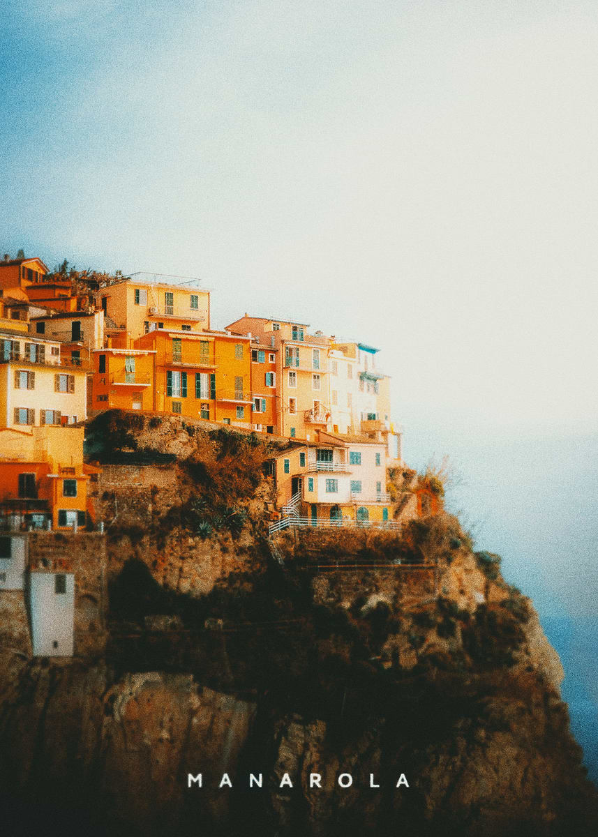 'Manarola' Poster, picture, metal print, paint by Visitify | Displate