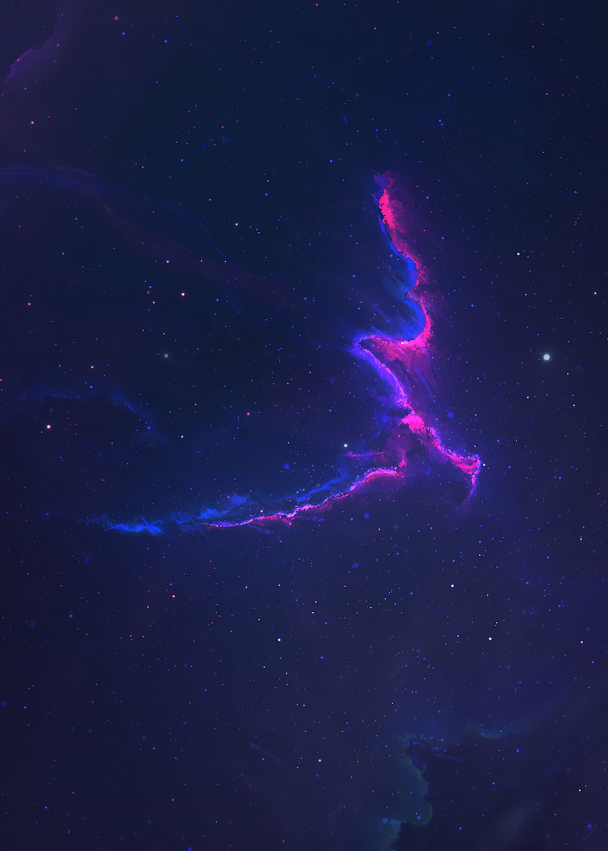 'Phoenix Nebula Space Art' Poster, picture, metal print, paint by ...