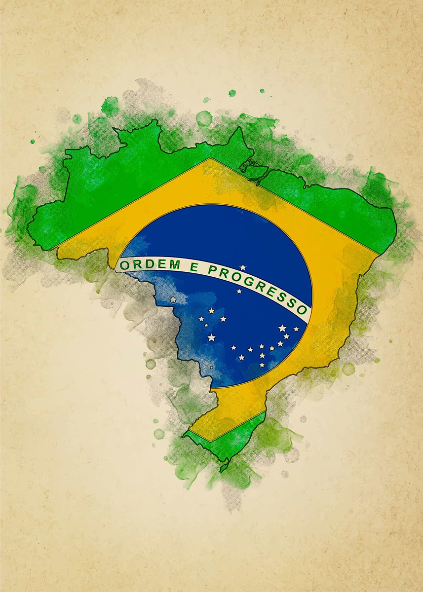 'Brazil' Poster, picture, metal print, paint by Eli Cassin | Displate