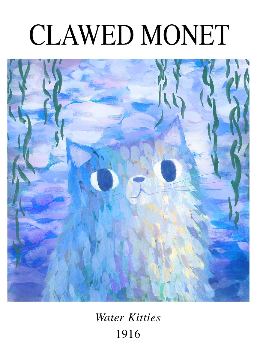 'Clawed Monet' Poster, picture, metal print, paint by Angie Rozelaar ...