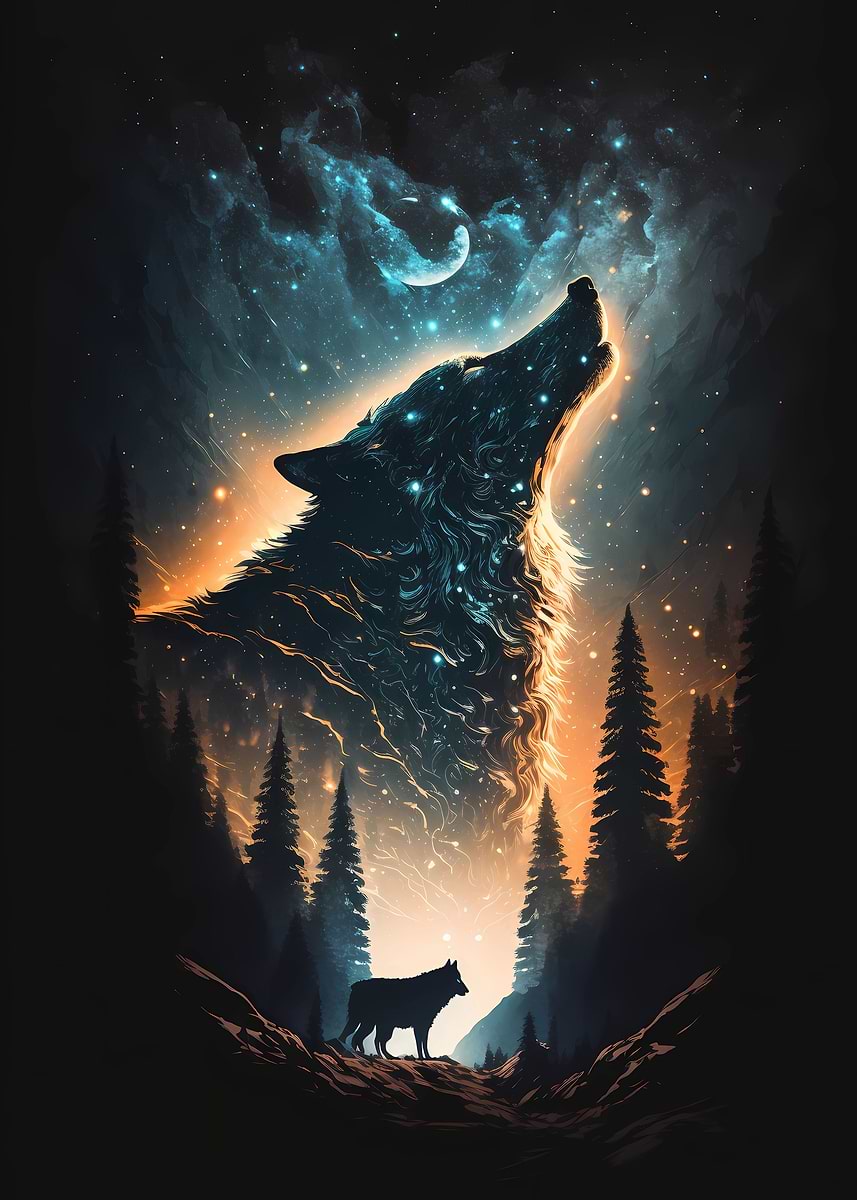 'Wolf Innocent' Poster, picture, metal print, paint by Amely Home ...