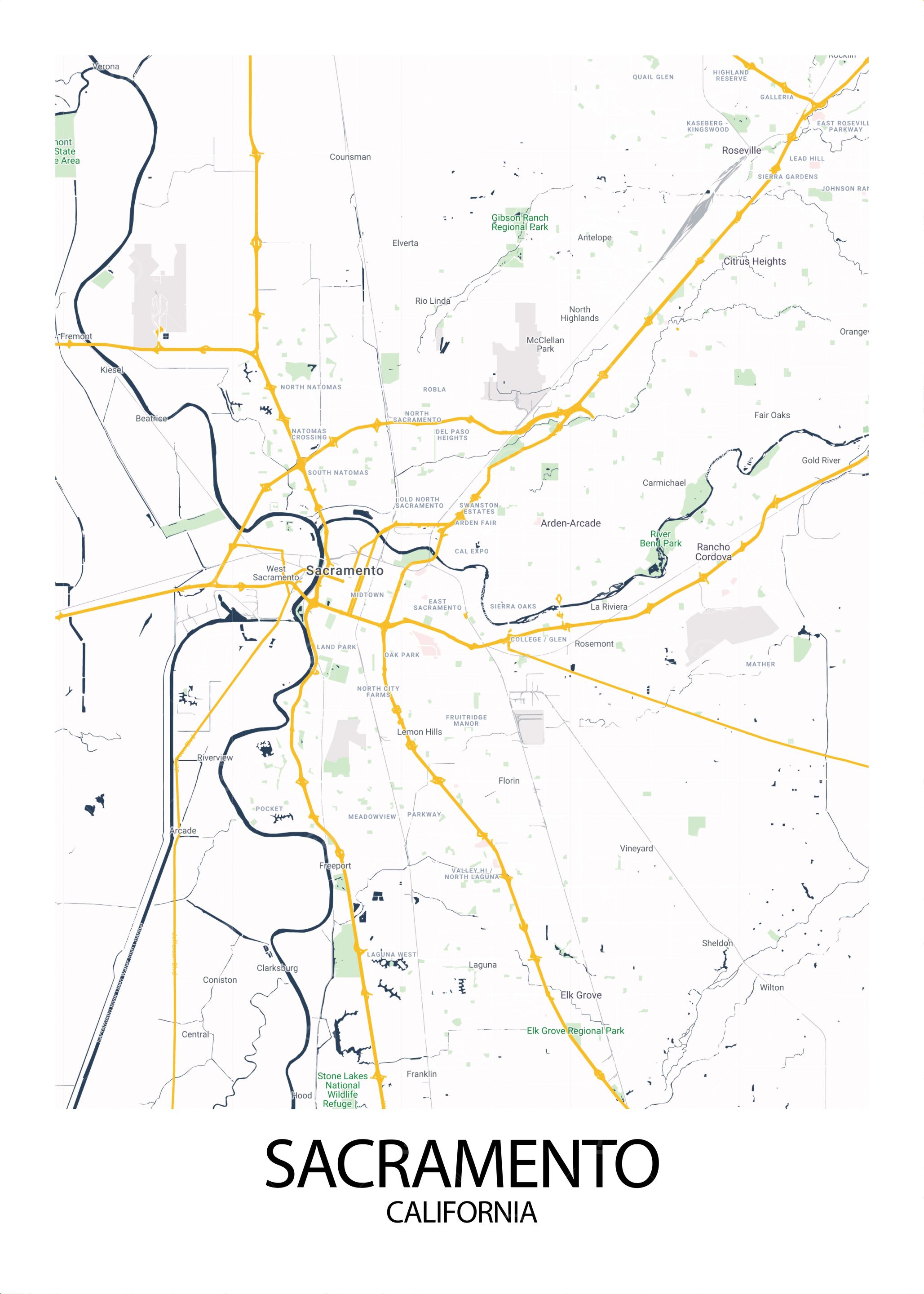 'Poster Sacramento' Poster, picture, metal print, paint by Ricardo ...